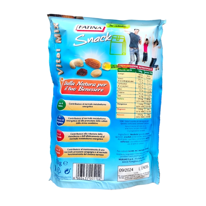 Fatina Vital Mix Snack Vitalità e Benessere gr.150 - SaveTheFoods